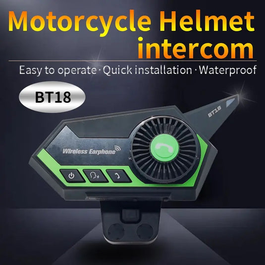 Audifonos Bluetooth Estereo Impermeables Casco de Moto BT18 ¡Envio Gra