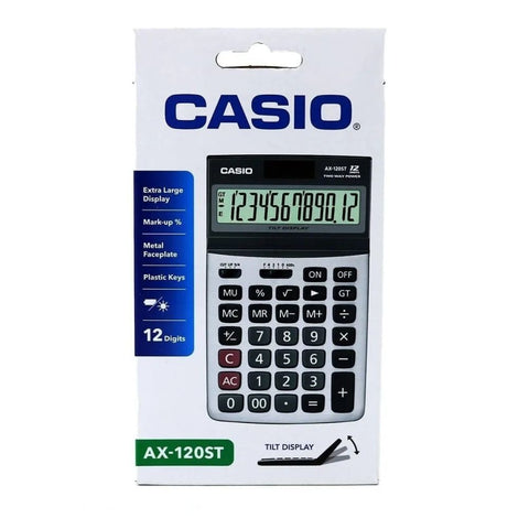 Calculadora Escritorio Casio AX-120ST – Tecnologia Mayorista